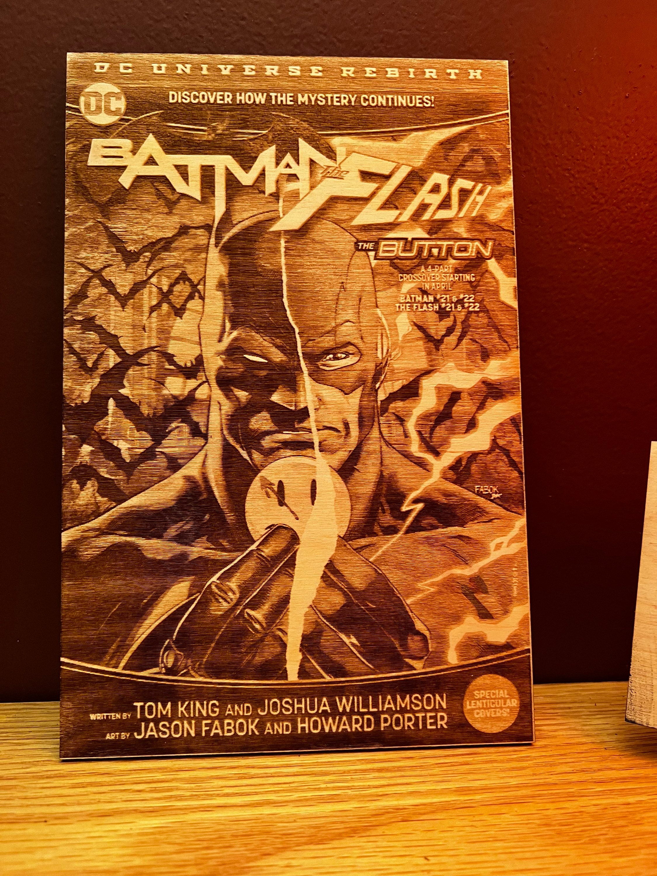 The Flash Laser Engraved Comic Book Cover Art - Etsy