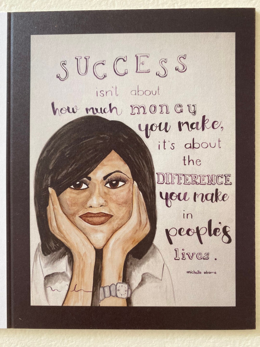 Michelle Obama Quote - Note Card - Etsy
