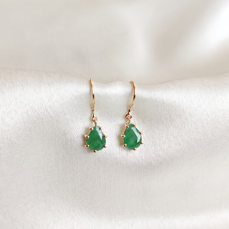 Emerald Drop Earring - Etsy