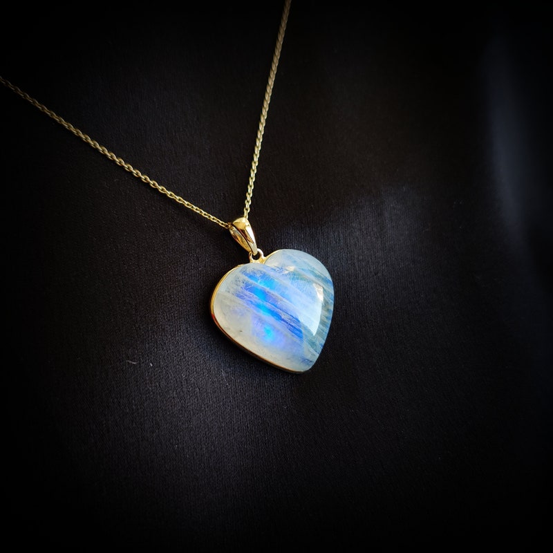 Moonstone Heart - Etsy