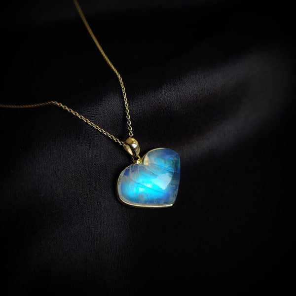 Moonstone Heart - Etsy