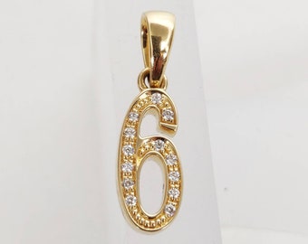 Number 6 Pendant - Etsy