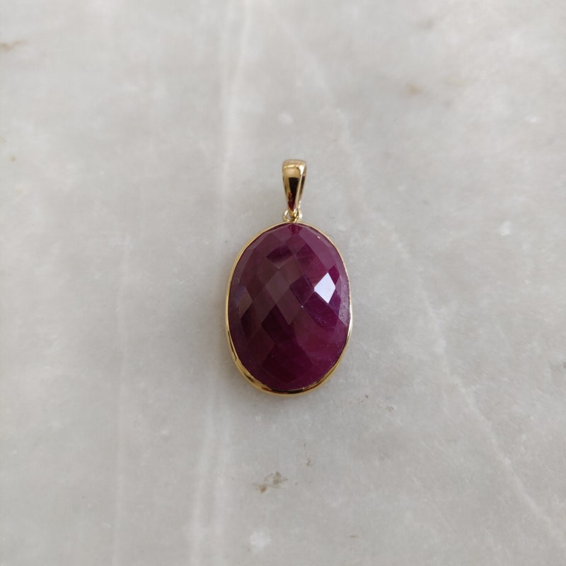 Ruby Pendant - Etsy