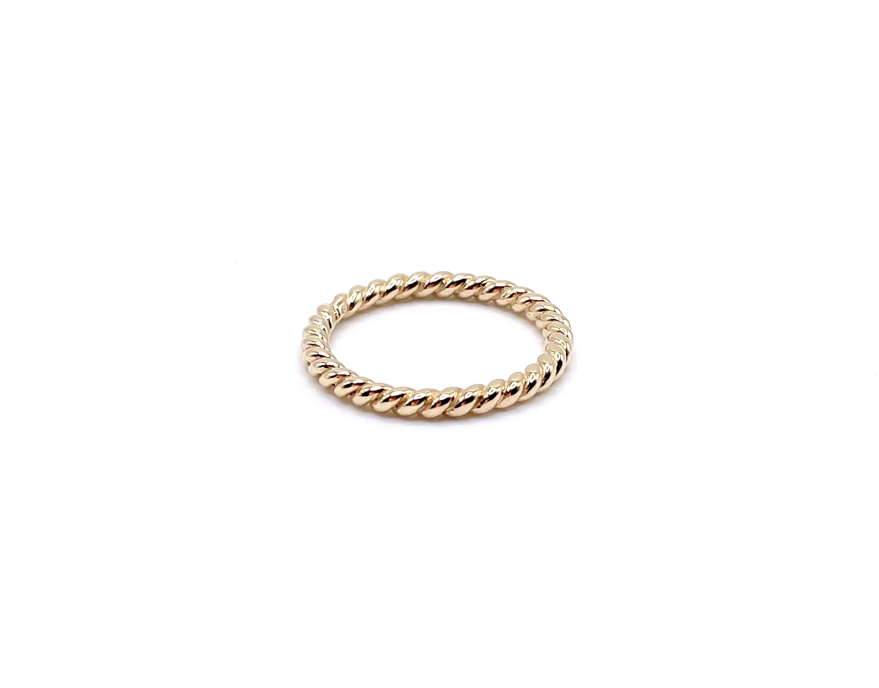 14K Custom Twisted Cable Ring, Custom yellow Gold, Rose Gold, White ...