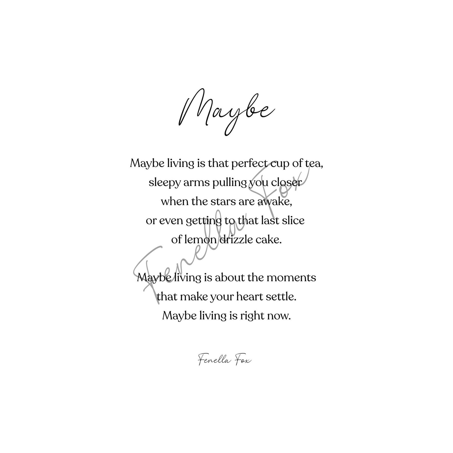 Maybe Poem | Poem About Life | Digital Download - Etsy
