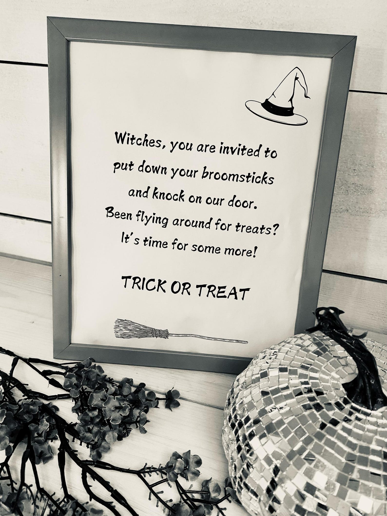 Halloween Poem Trick or Treat Poem Trick or Treat Door Print Digital ...