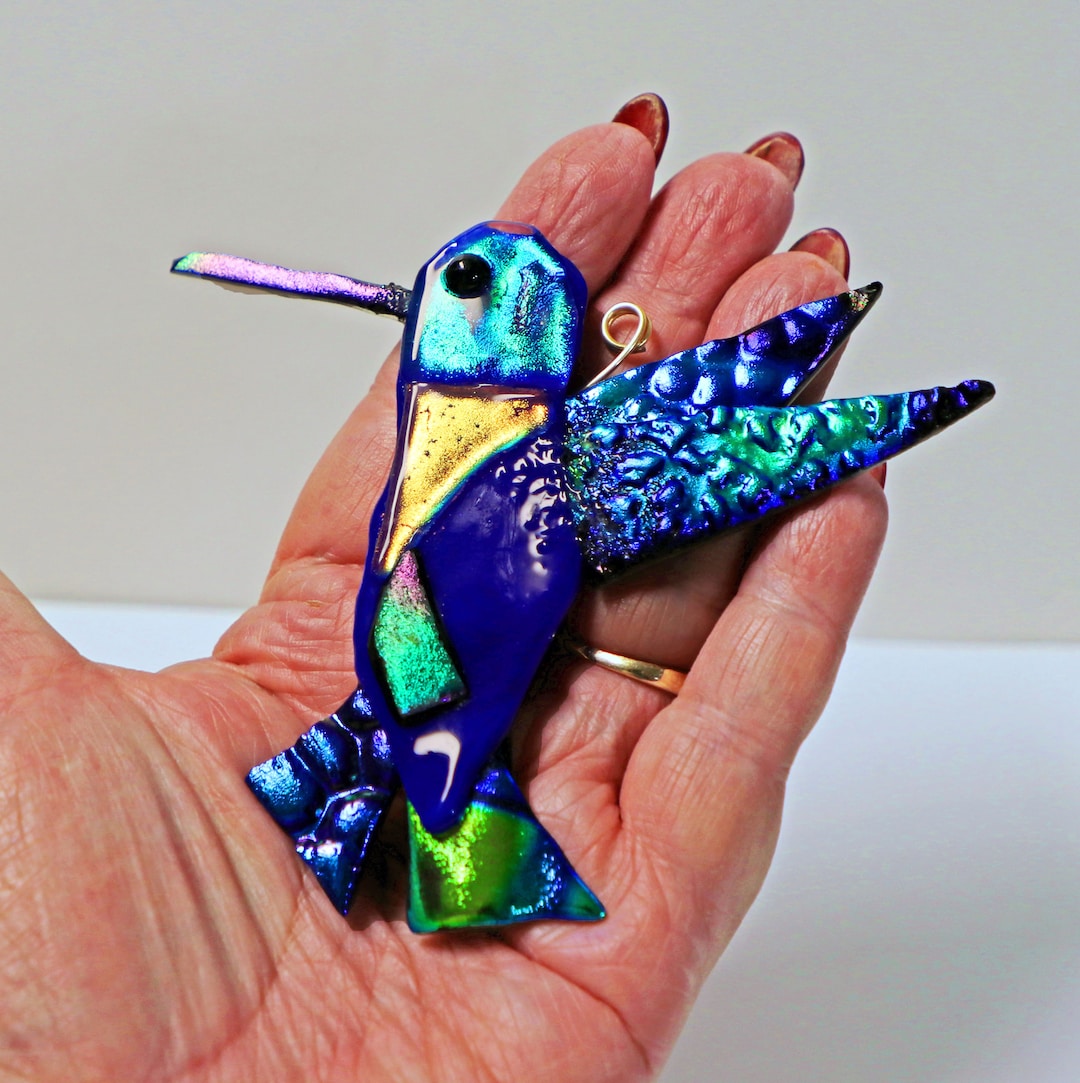 Hummingbird, Fused Glass Hummingbird, Hummingbird Gift, Hummingbird ...
