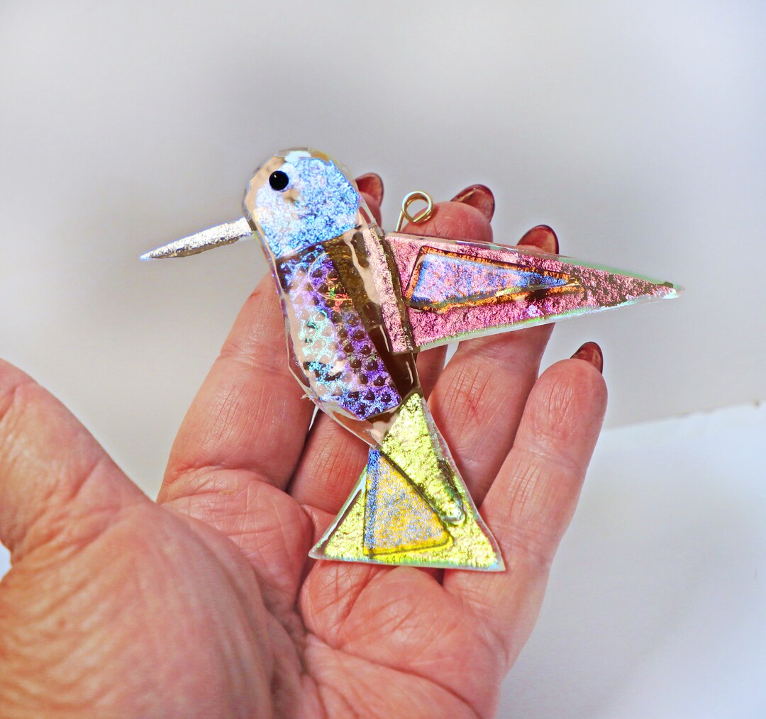 Hummingbird, Fused Glass Hummingbird, Hummingbird Gift, Hummingbird ...