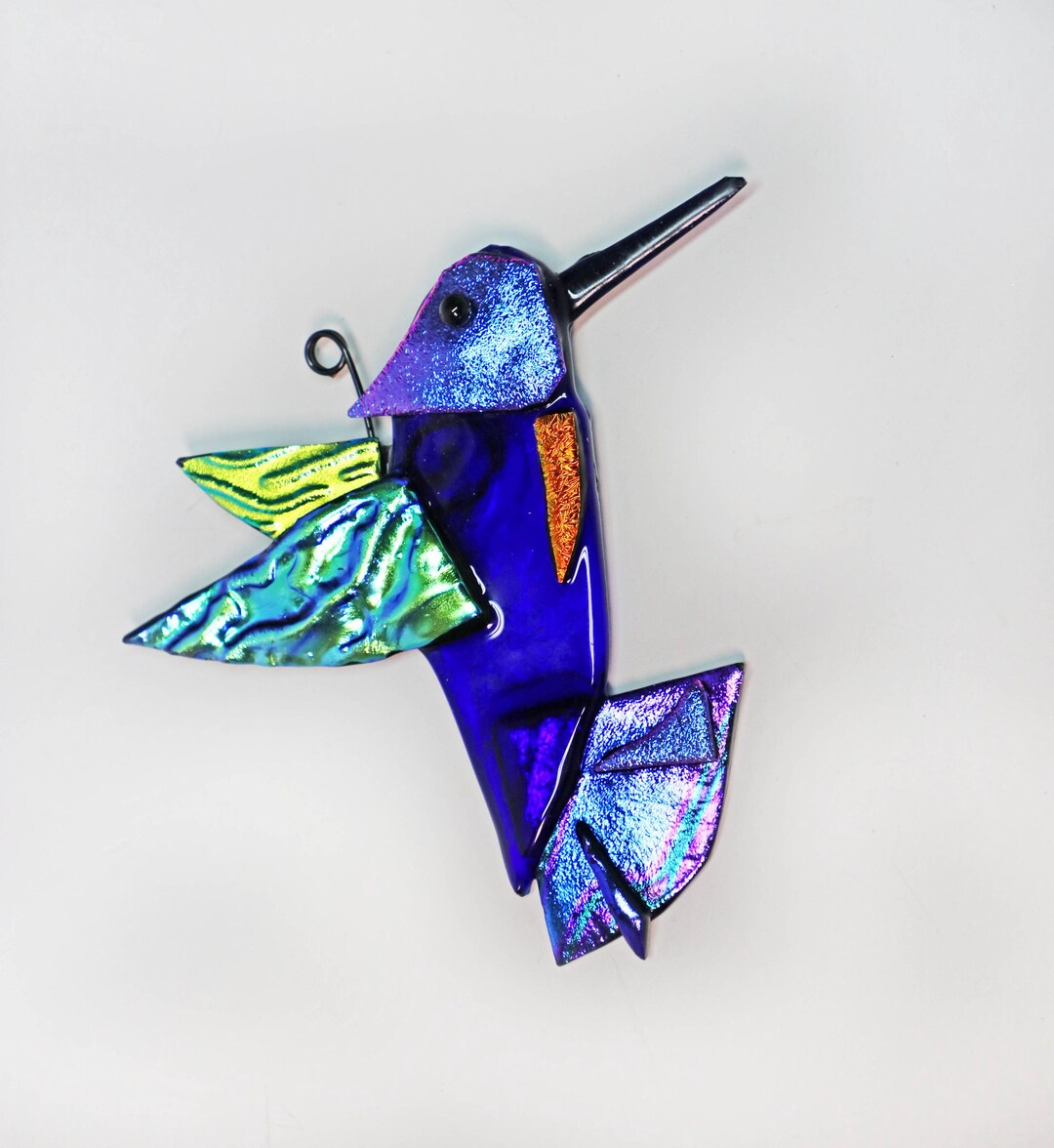 Hummingbird, Fused Glass Hummingbird, Hummingbird Gift, Hummingbird ...