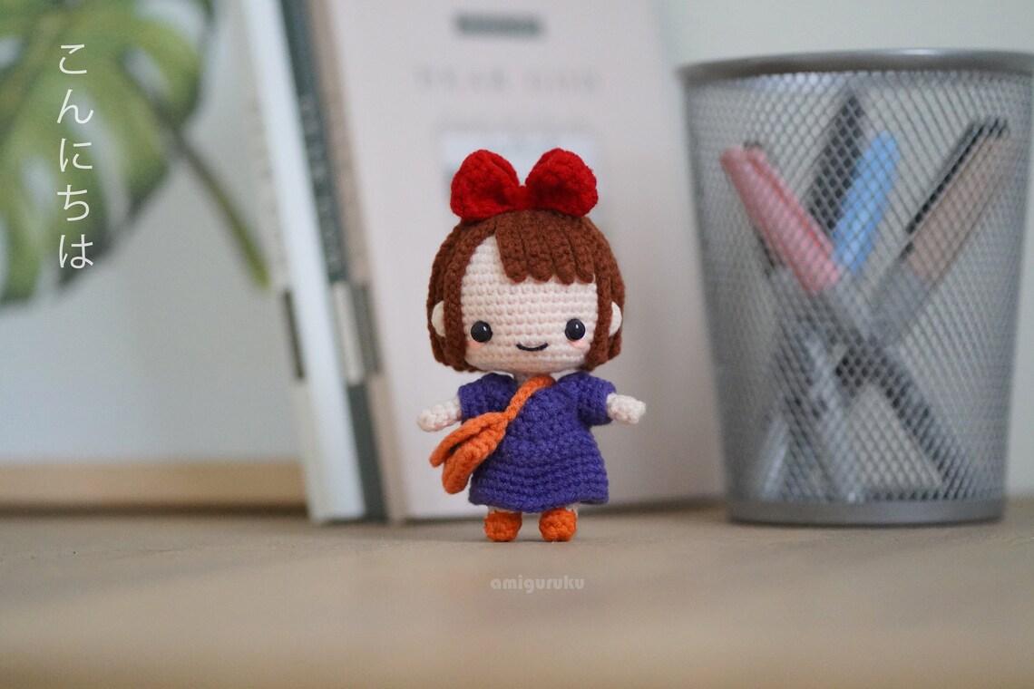 Crochet Pattern of Girl in Navy Dress Amigurumi/ Plushie Doll/ Bagcharm ...