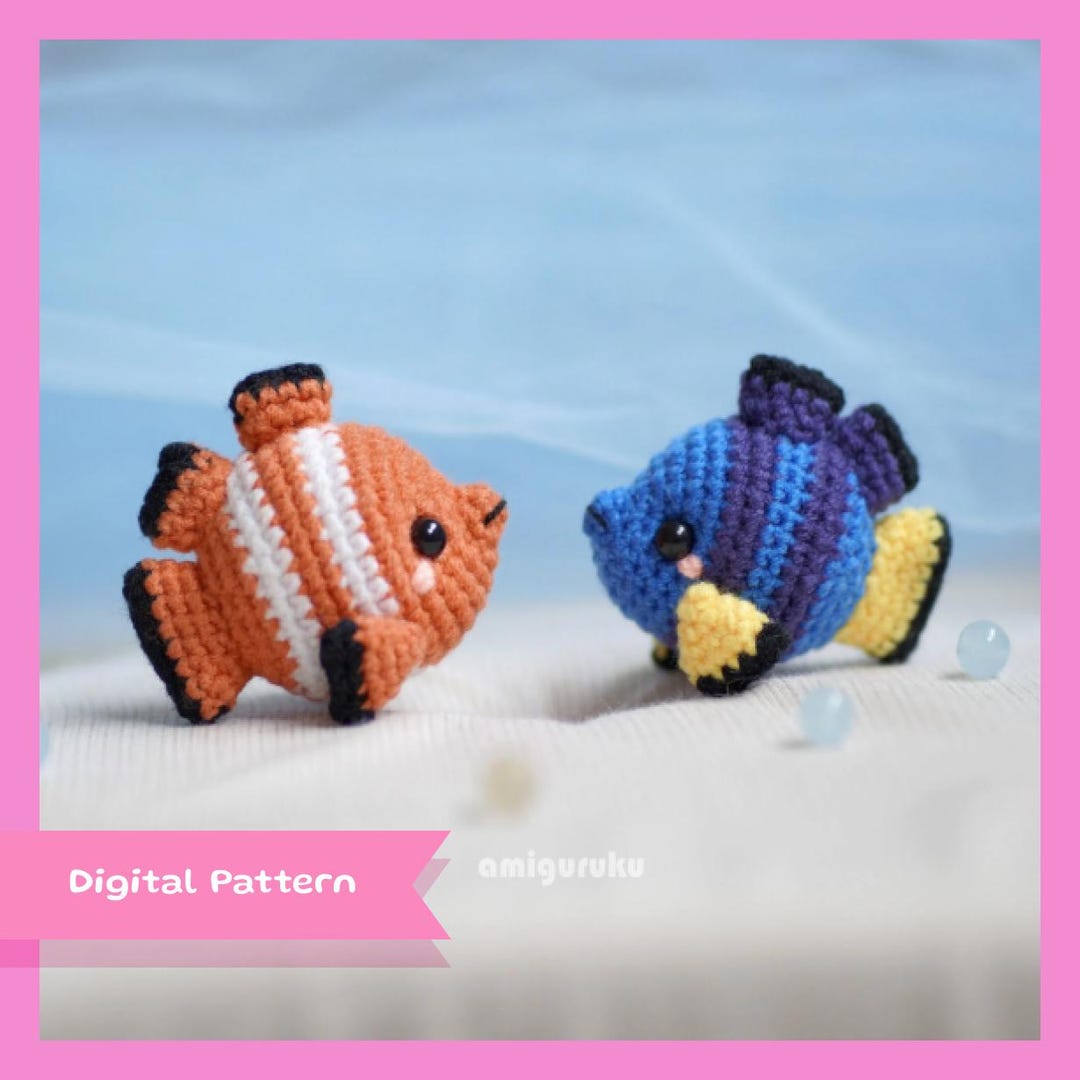 Clown Fish Crochet Pattern: Amigurumi Nemo & Dory Inspired (PDF) - Etsy