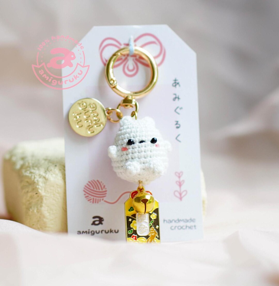 Amigurumi Crochet Keychain Cute White Bear (actual Keychains) - Etsy