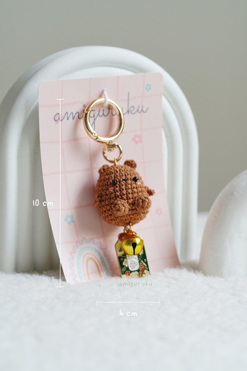 Amigurumi Crochet Keychain Cute Brown Bear actual Keychains - Etsy