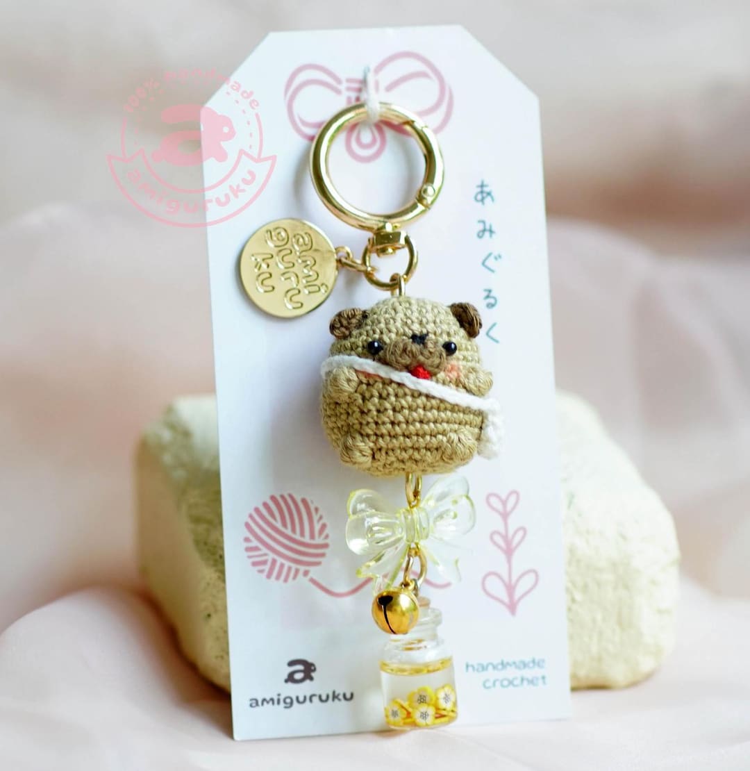 Amigurumi Crochet Keychain Sling Bag Pug (actual Keychains) - Etsy