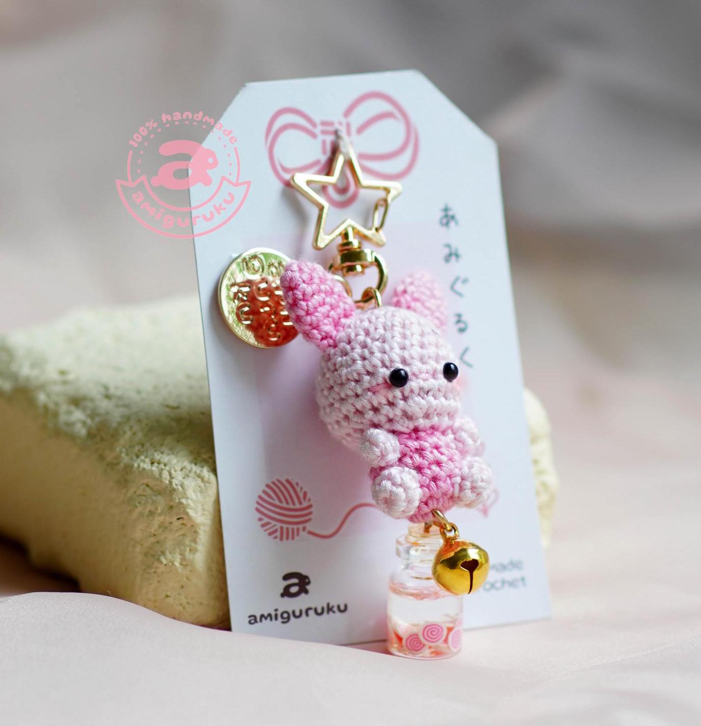 Amigurumi Crochet Keychain Piglet(actual Keychains) - Etsy