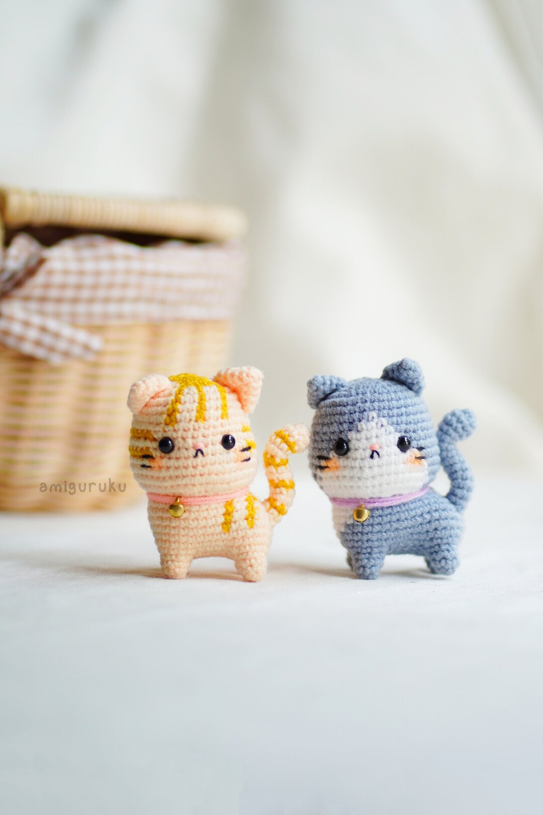 Crochet Pattern of Striped Tabby and Bicolor Cat Amigurumi Cat Series ...