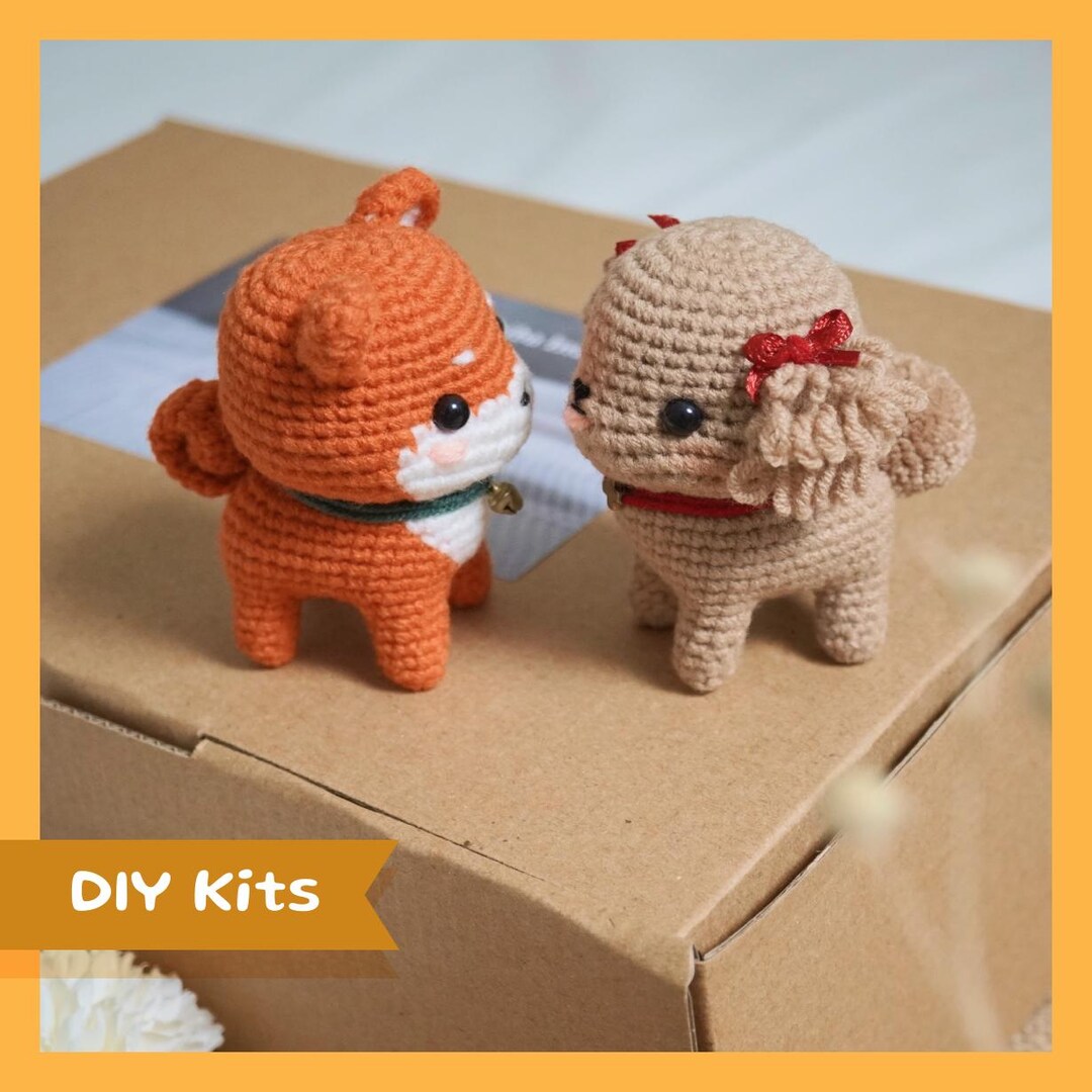 DIY Crochet Kits - Shiba Inu and Poodle - Etsy