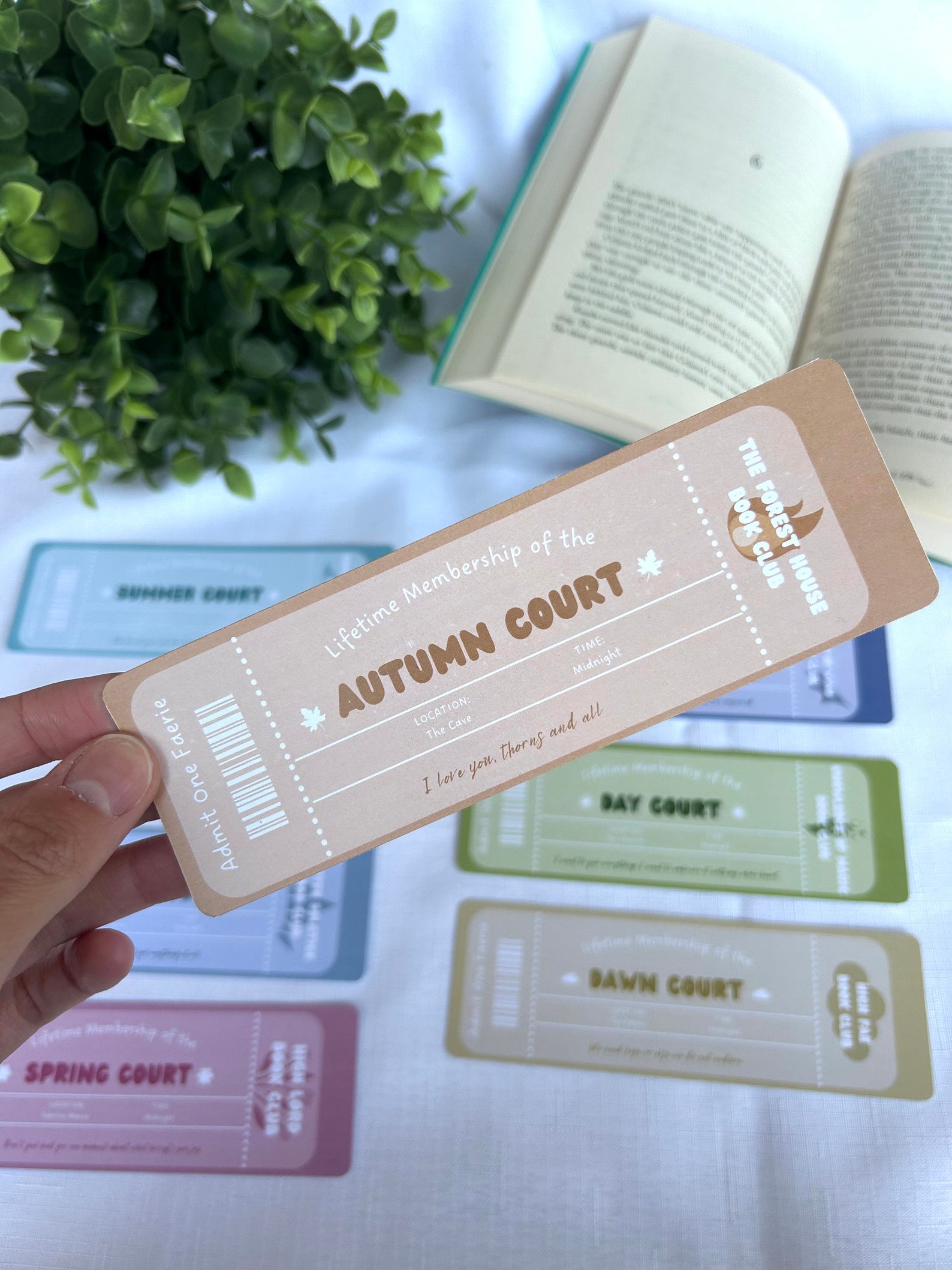 ACOTAR Bookmark Ticket Style Bookmark Fantasy SJM Bookmark Bookish - Etsy