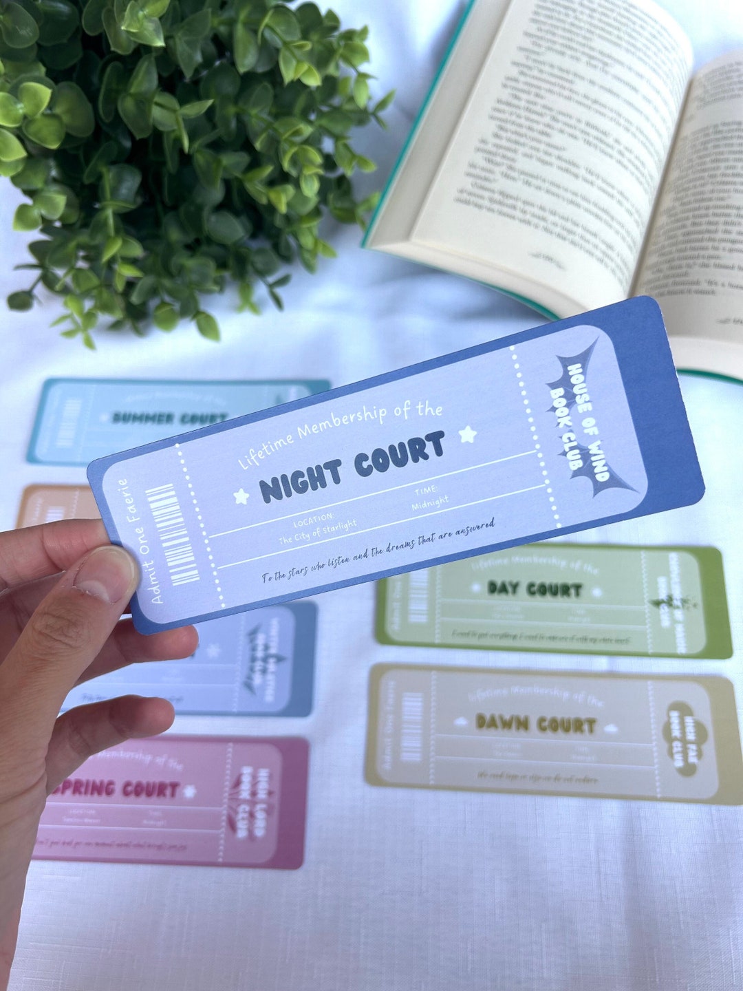 ACOTAR Bookmark Ticket Style Bookmark Fantasy SJM Bookmark Bookish - Etsy