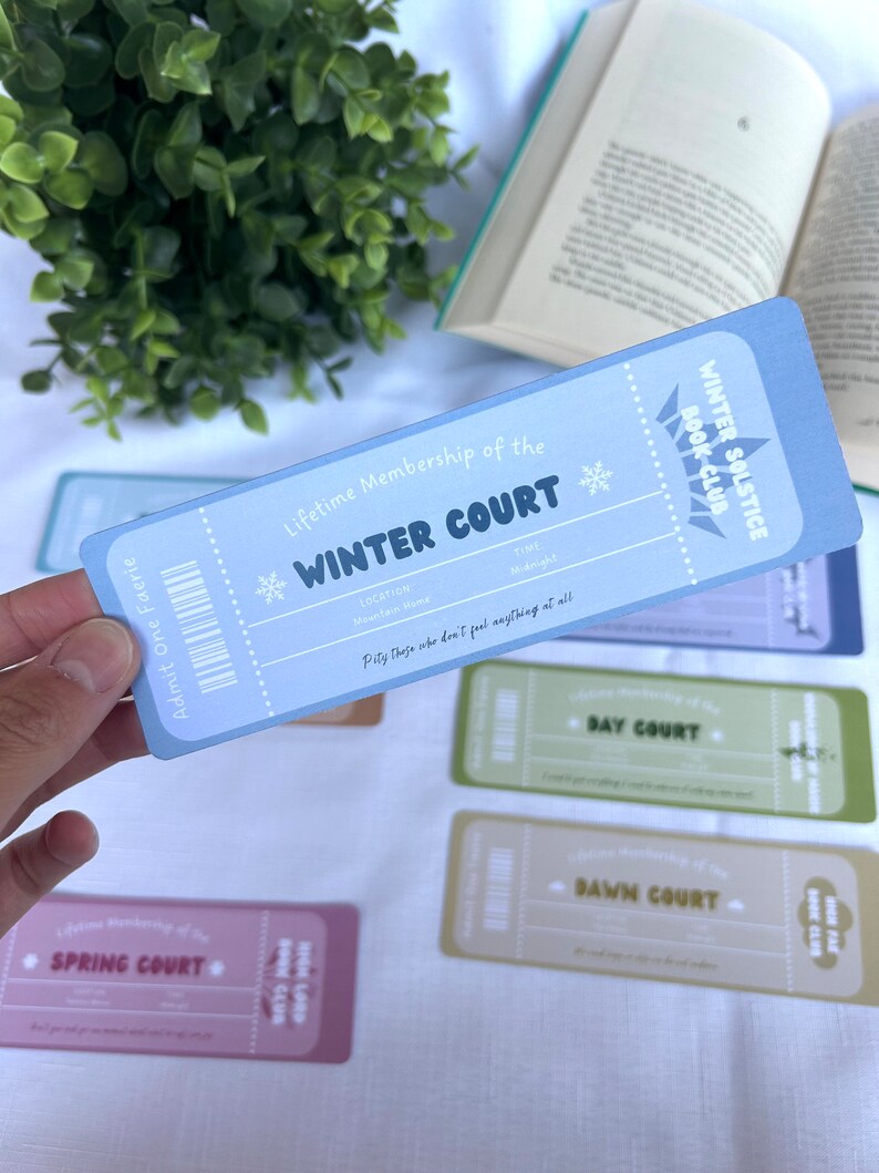ACOTAR Bookmark Ticket Style Bookmark Fantasy SJM Bookmark Bookish - Etsy