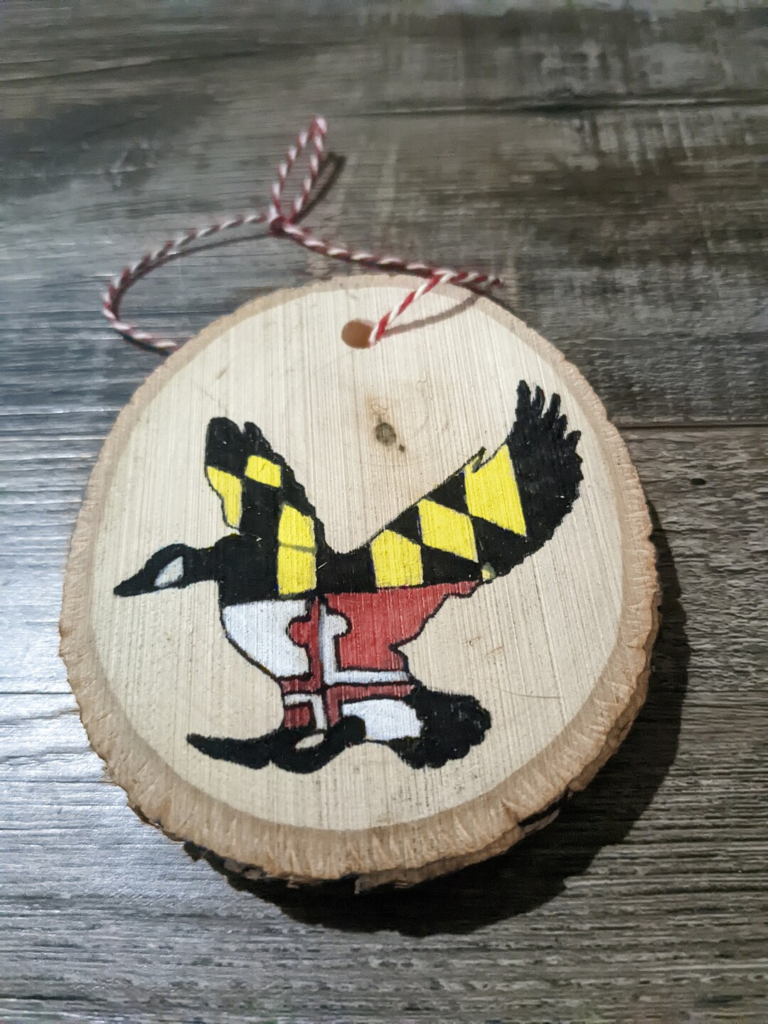 Maryland State Flag Ornament, Goose Flag Ornament, Goose Ornament ...