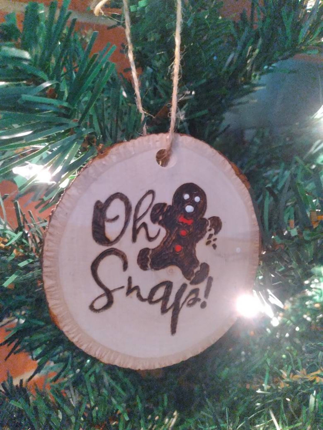 Gingerbread Man Ornament, Wood Burn Ornament, Gingerbread Man ...