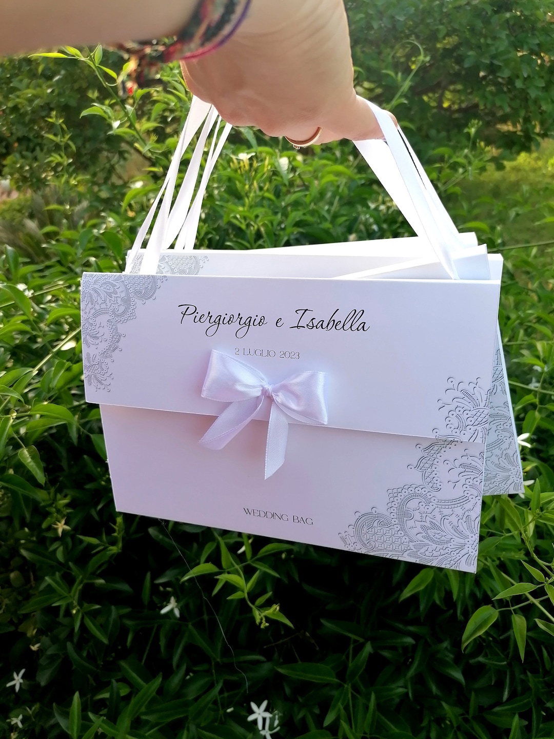 Wedding bag personalizzata wedding pochette wedding gifts bag accessori ...