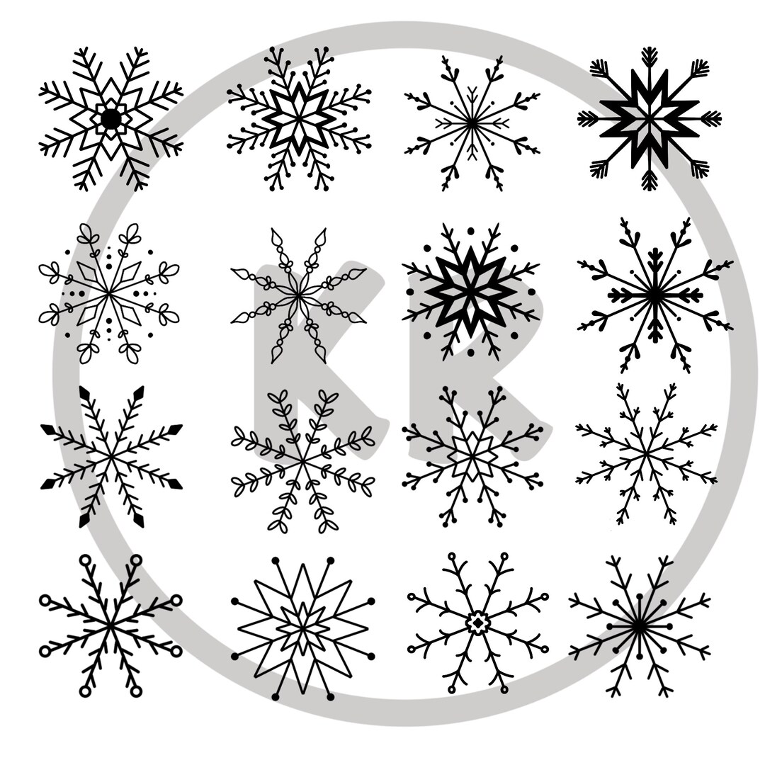 Hand Drawn Snowflake Doodle Digital Download - Etsy