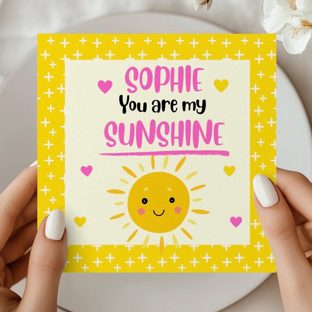 Yellow Sunshine Positive Quote Card for Friend, Inspirational Greeting ...