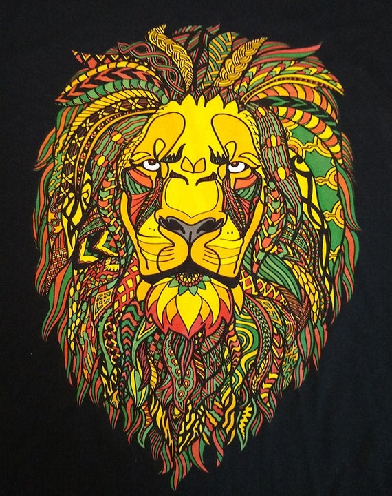 Reggae Rasta Lion Graphic Printed T-shirt Adult Men & Women - Etsy