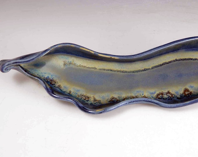 Long Ceramic Tray, Long Pottery Olive Plate, Long Pottery Tray, Serving ...