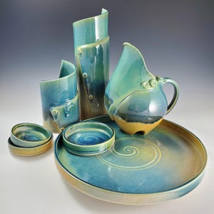 Ceramic Round Pitcher, Pottery Pitcher, Gravy Boat, Round Pottery Jug ...