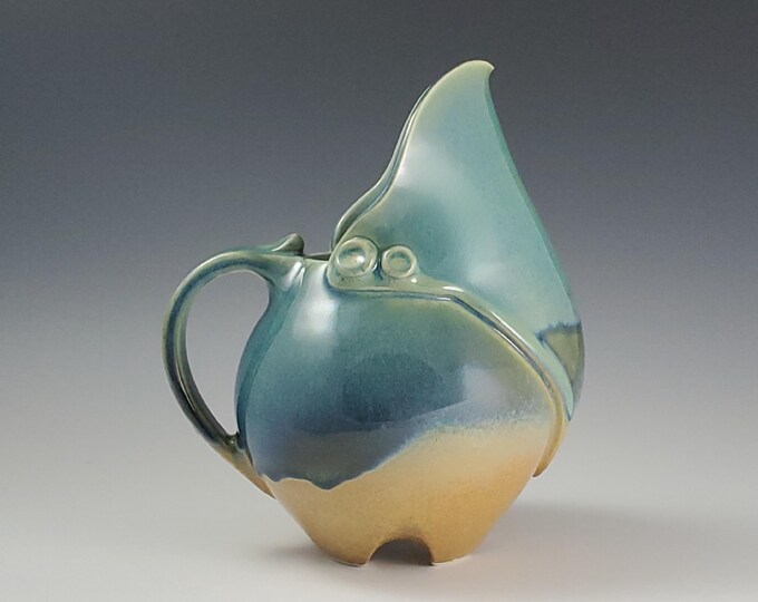 Ceramic Round Pitcher, Pottery Pitcher, Gravy Boat, Round Pottery Jug ...