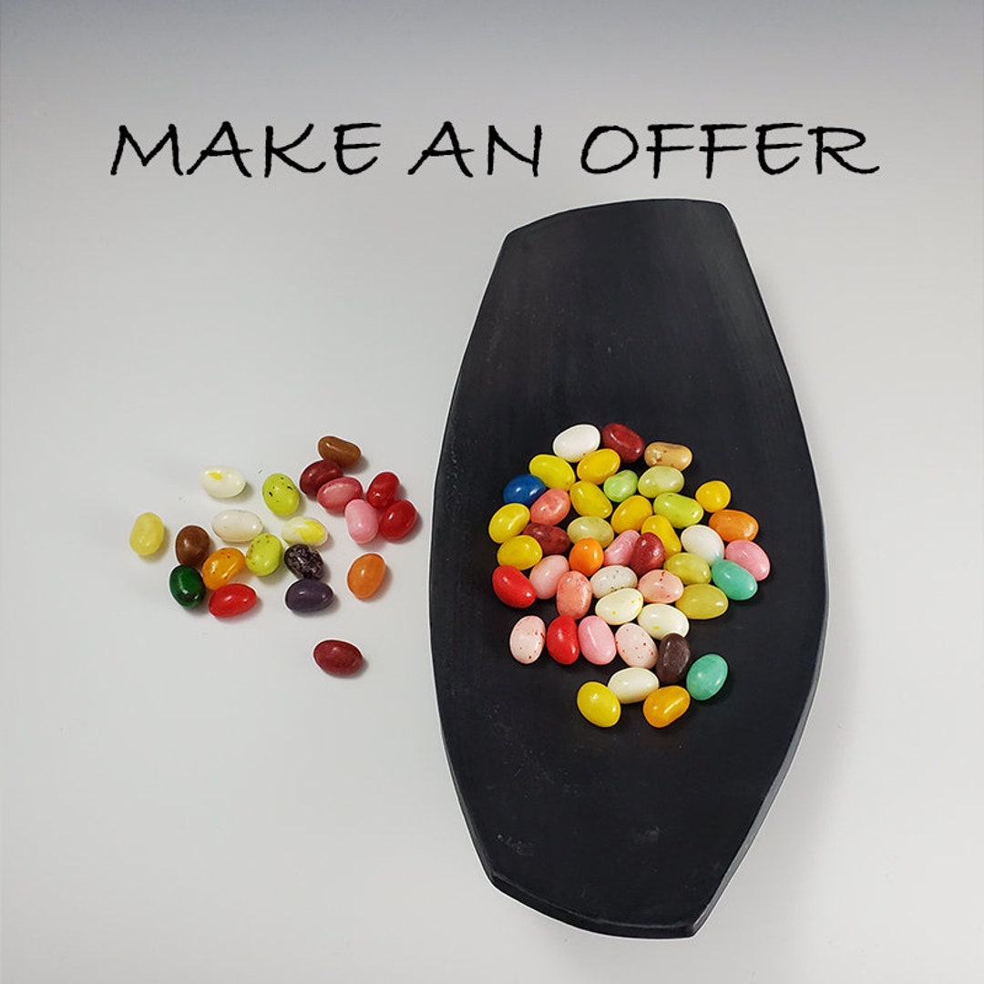 Long Matte Black Ceramic Serving Tray, Matte Black Cracker Dish ...