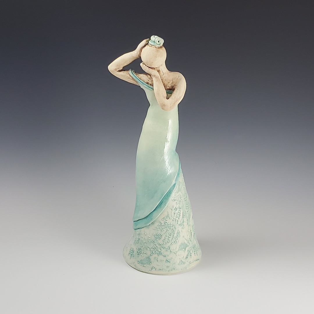 Elegant Lady Figurine Ceramic Sculpture Handmade Pottery - Etsy