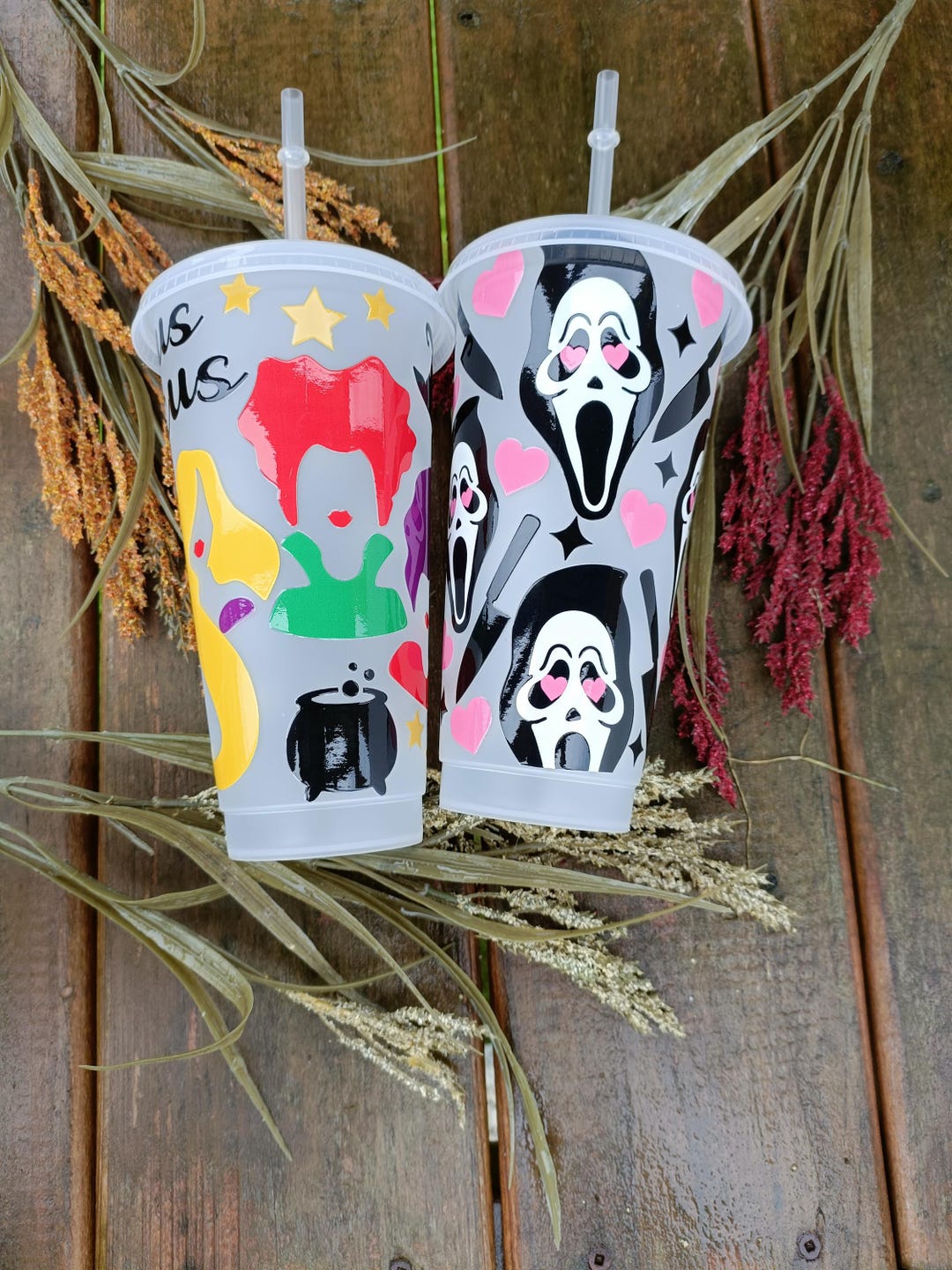 Halloween Cold Cup// Hocus Pocus, Halloween Gift, Scream, Cup With Lid ...