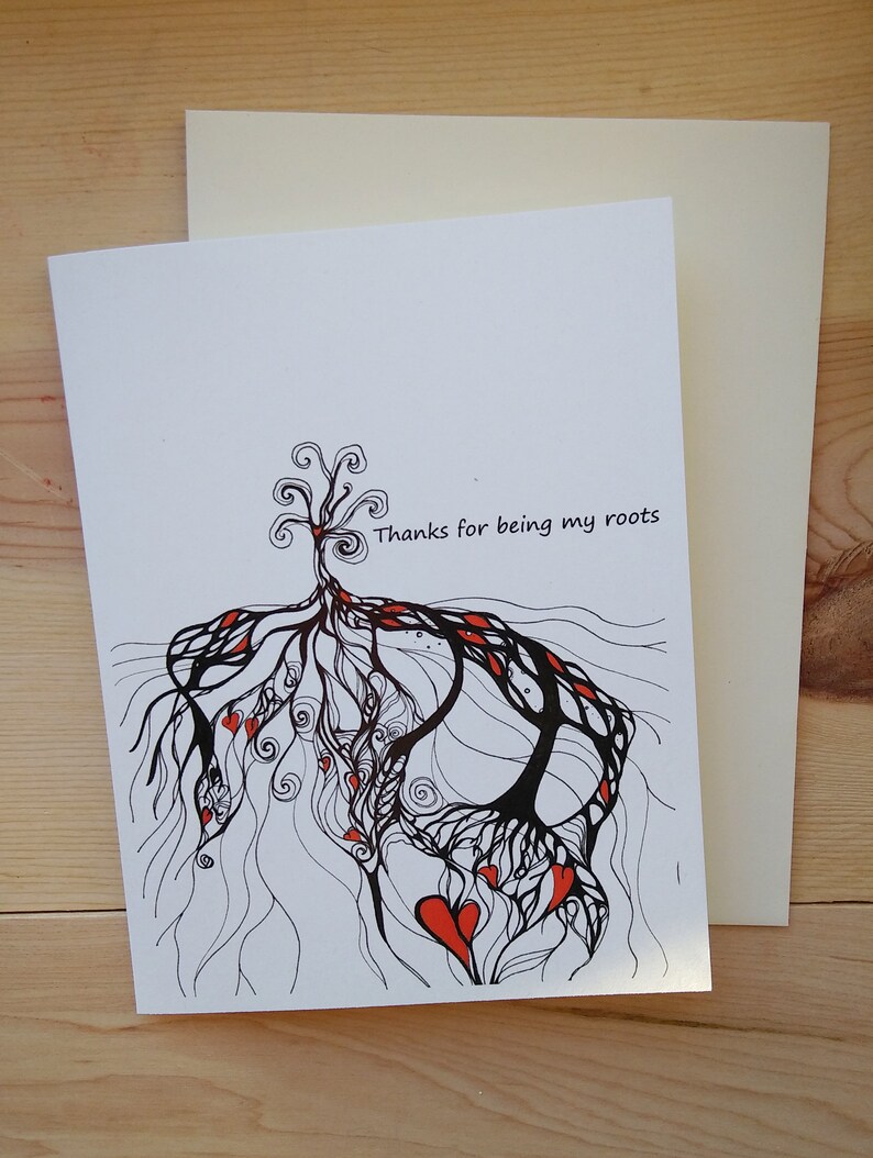 Thanks for Being My Roots Greeting Cards - Etsy