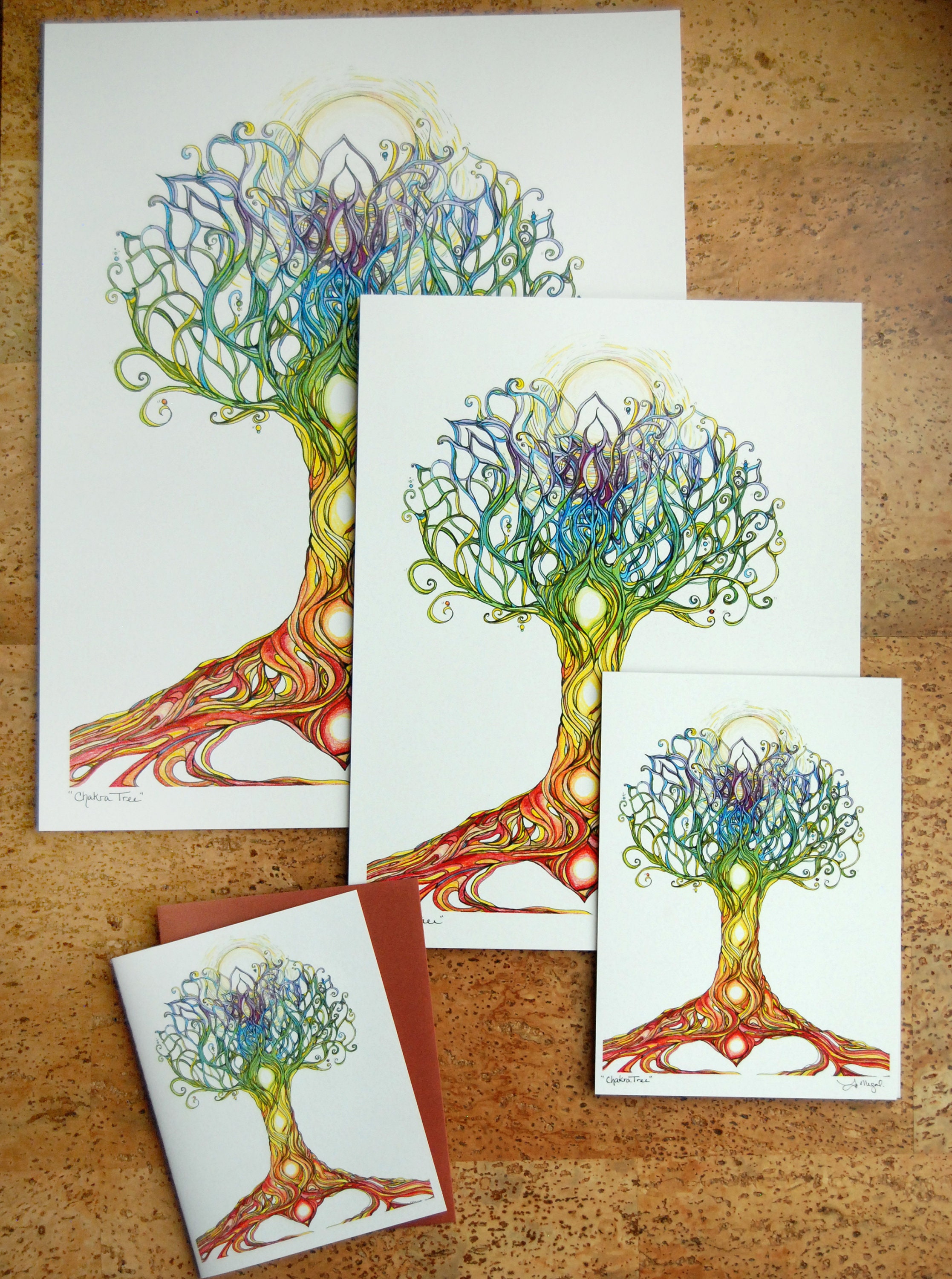 Chakra Tree Print - Etsy