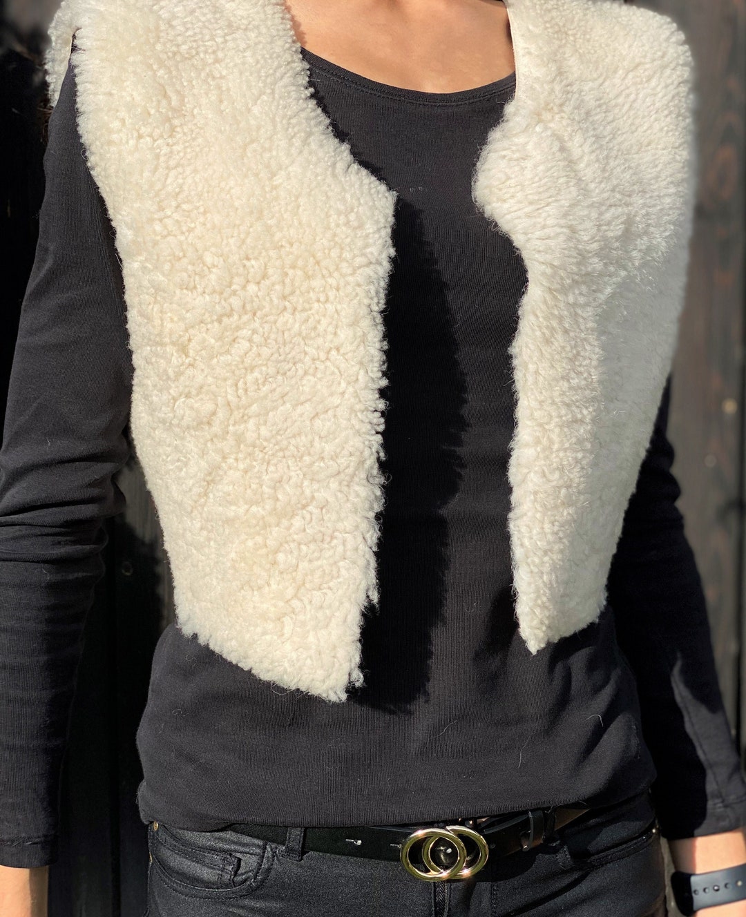 Lamb Fur Vest Cream, Reversible Vest, Sustainable, Made in Germany ...