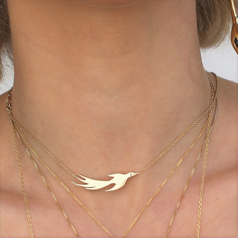 Phoenix Necklace Gold Plated Phoenix Pendant Flying Flame - Etsy Phoenix Necklace Gold Plated Phoenix Pendant Flying Flame - Etsy