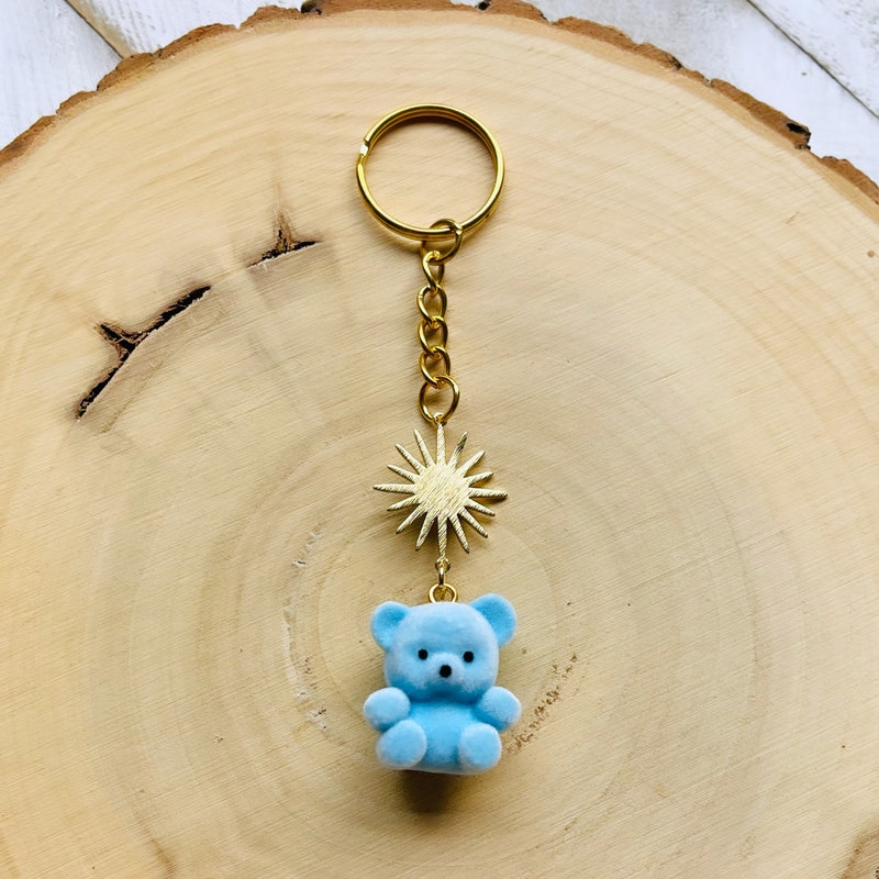 Teddy Bear Keychain - Etsy