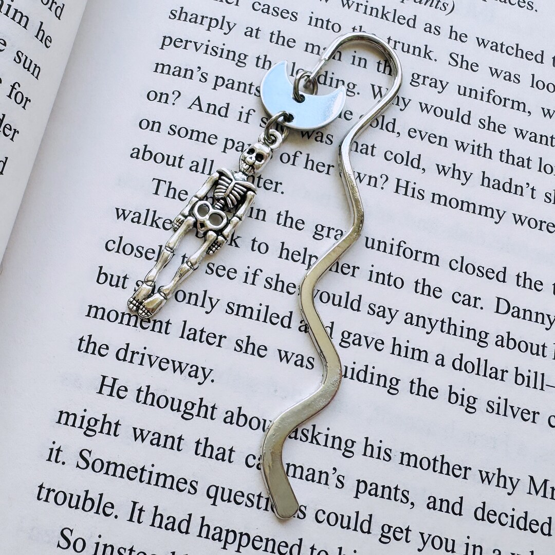 Skeleton Bookmark, Charm Bookmark, Book Lover Gift, Teacher Bookmark ...