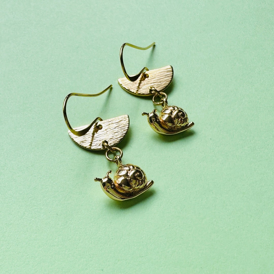 Snail Earrings, Snail Jewelry, Kawaii Jewelry, Whimsical Earrings ...