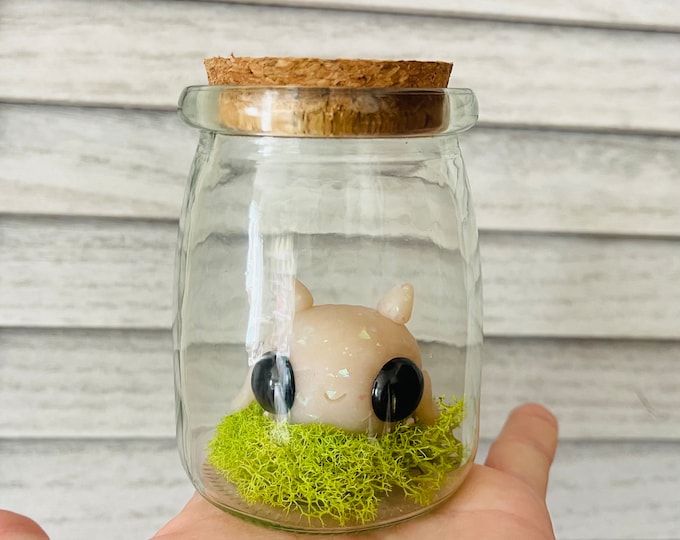 Mini Terrarium, Kawaii Gifts, Polymer Clay Sculpture, Cottagecore Decor ...