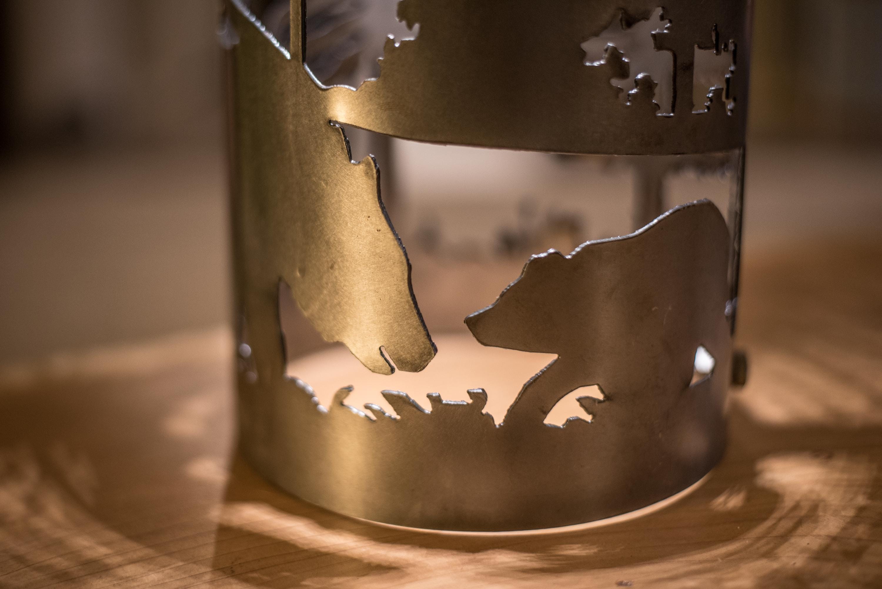 Garden Column, Custom Steel Lantern, Metal Lantern, Wildlife Lantern ...