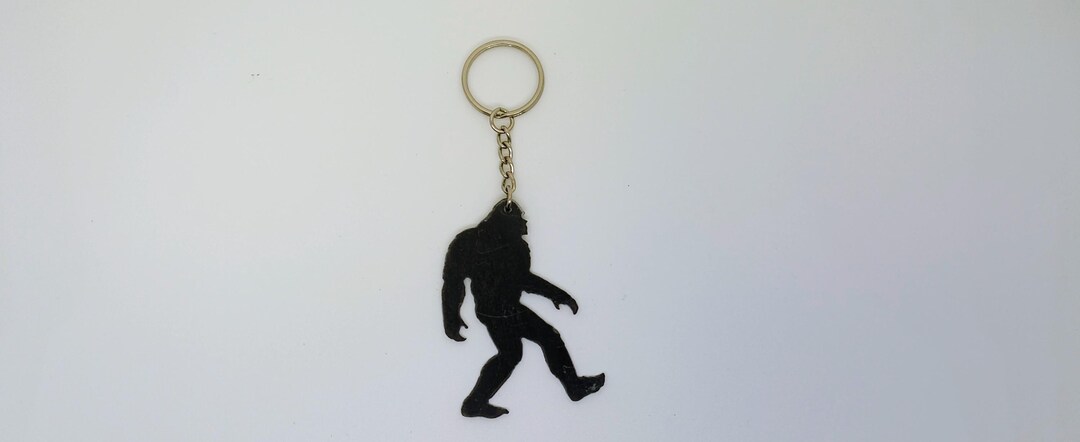 Sasquatch Keychain, Keychain, Sasquatch Keychain, Metal Keychain, Metal ...