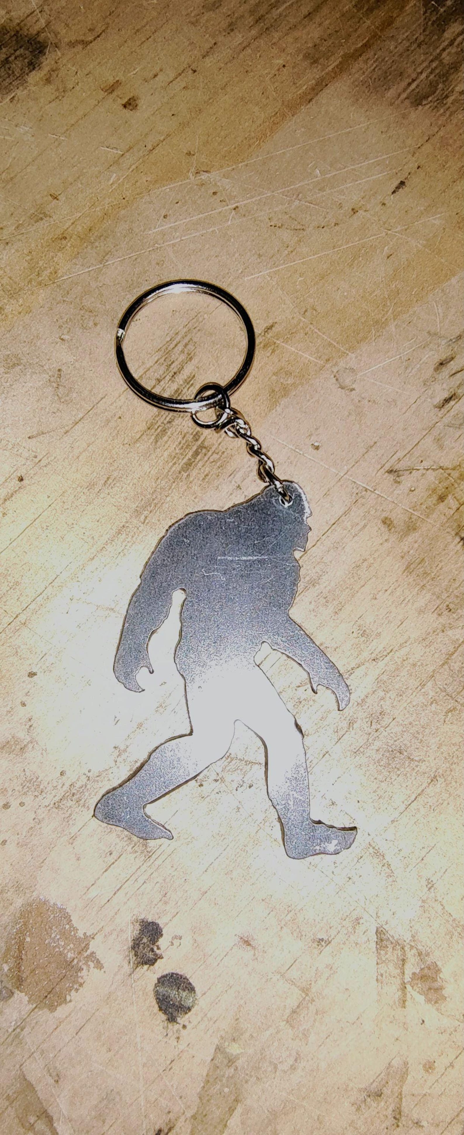 Sasquatch Keychain, Keychain, Sasquatch Keychain, Metal Keychain, Metal ...