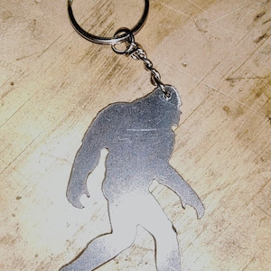 Sasquatch Keychain, Keychain, Sasquatch Keychain, Metal Keychain, Metal ...