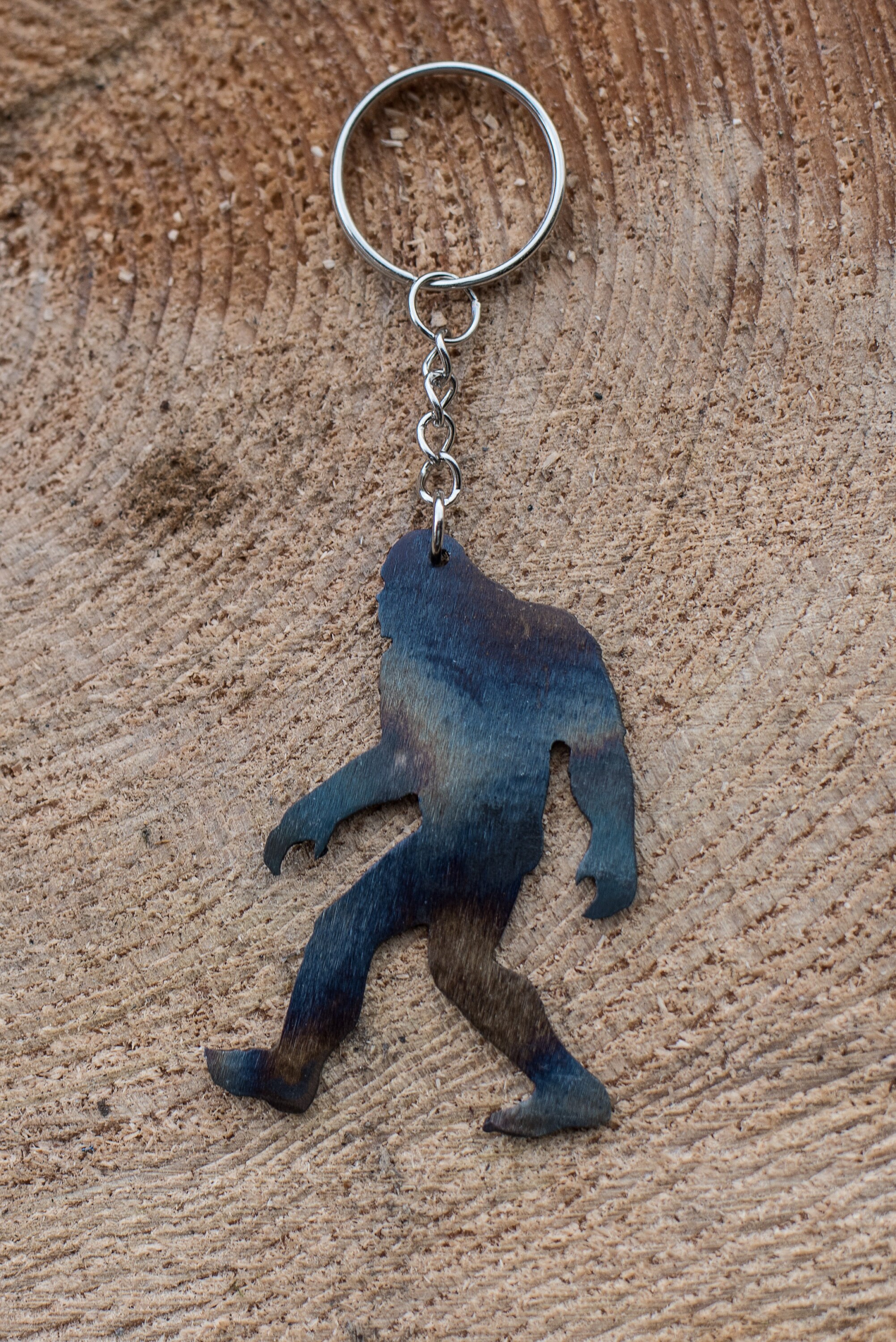 Sasquatch Keychain, Keychain, Sasquatch Keychain, Metal Keychain, Metal ...