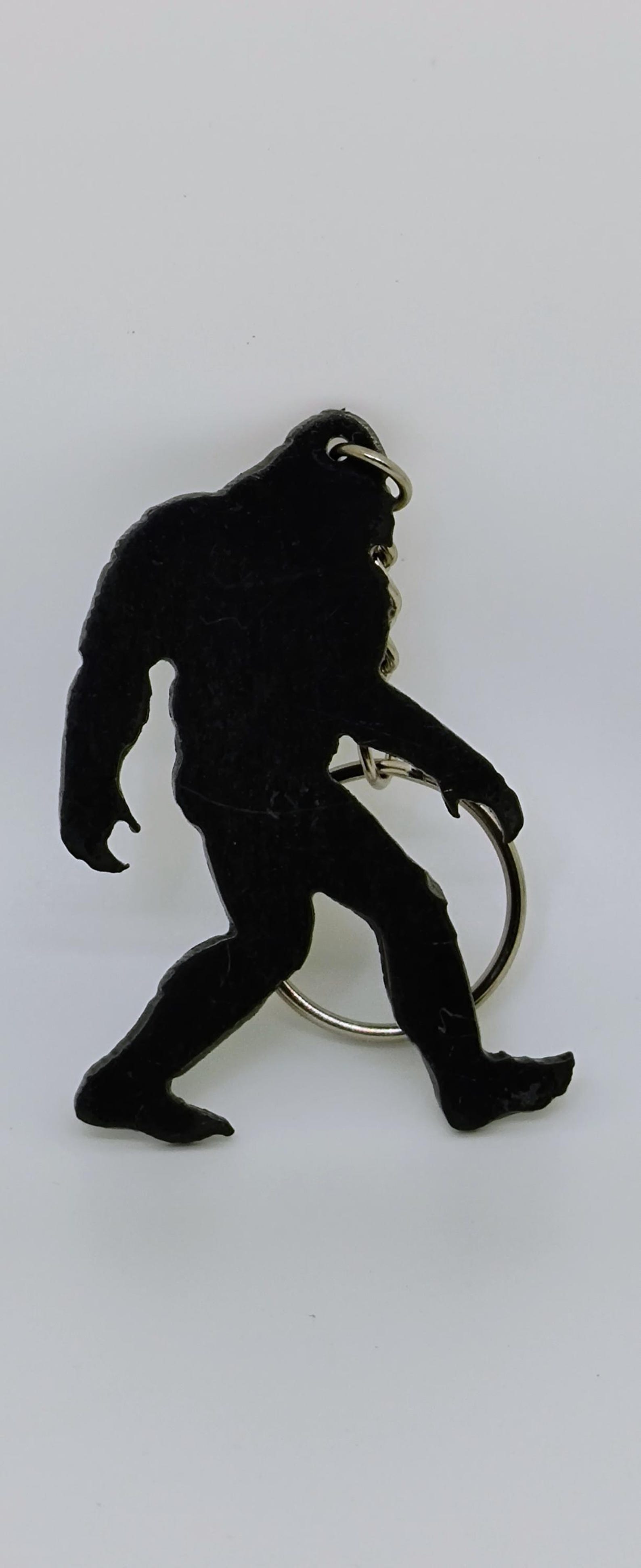 Sasquatch Keychain, Keychain, Sasquatch Keychain, Metal Keychain, Metal ...